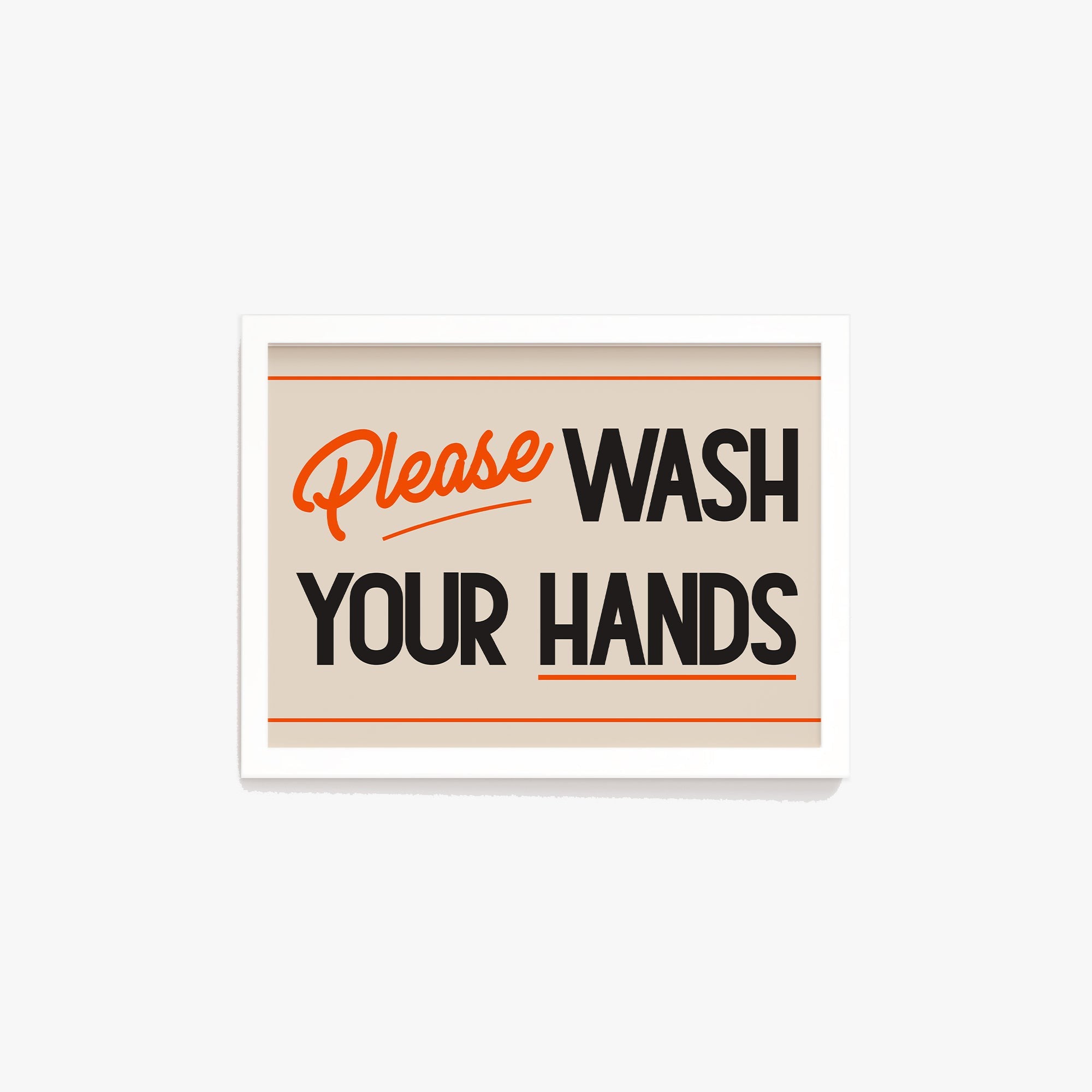 Please Wash Your Hands Retro Print – Lune Club