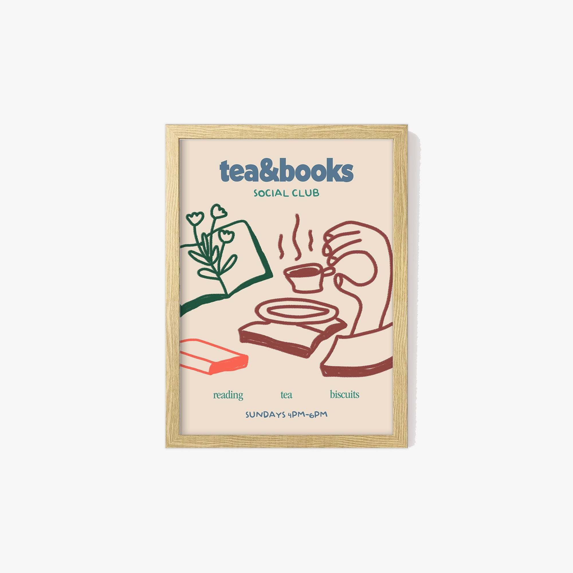 Tea & Books Social Club Print – Lune Club