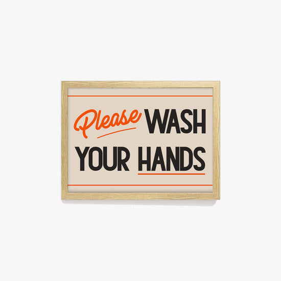 Please Wash Your Hands Retro Print – Lune Club
