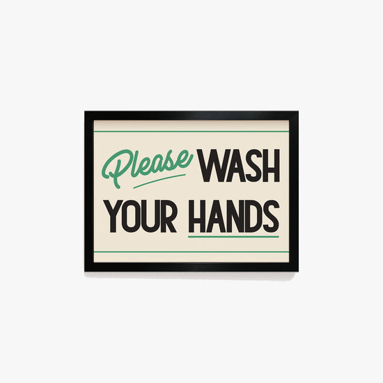 Please Wash Your Hands Retro Print – Lune Club