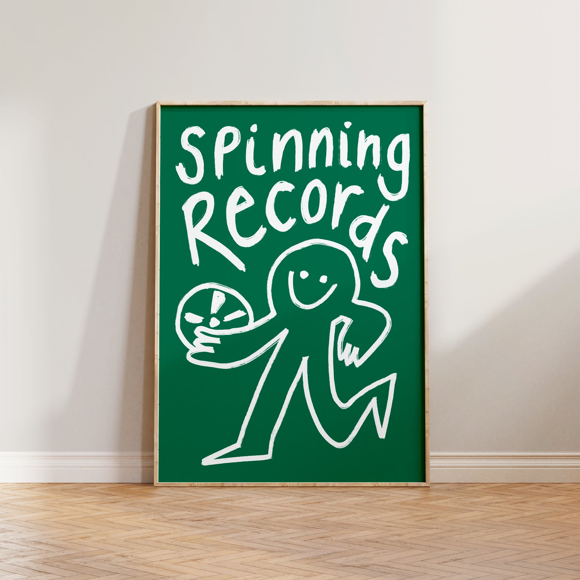 Spinning Records Doodle Print – Lune Club
