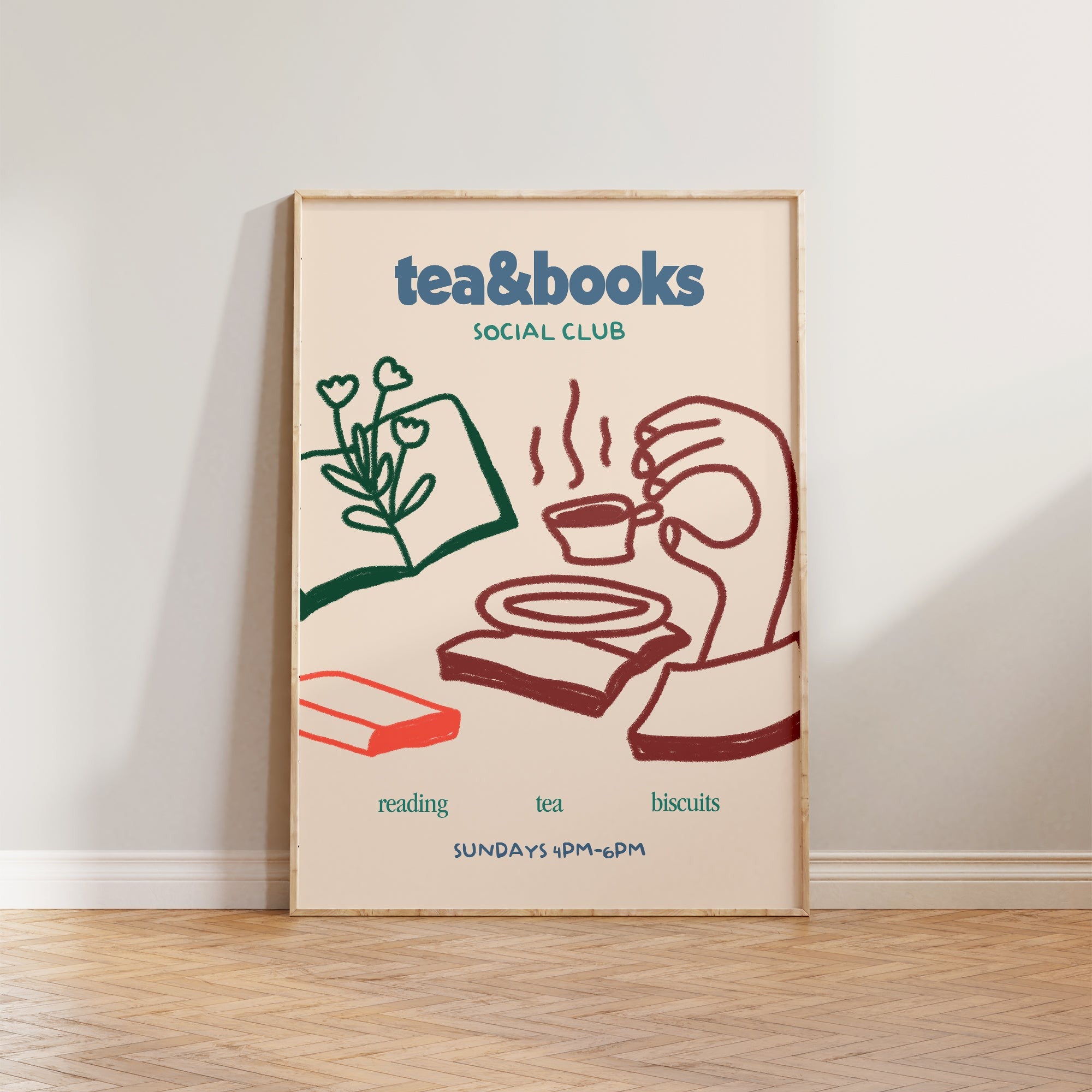 Tea & Books Social Club Print – Lune Club