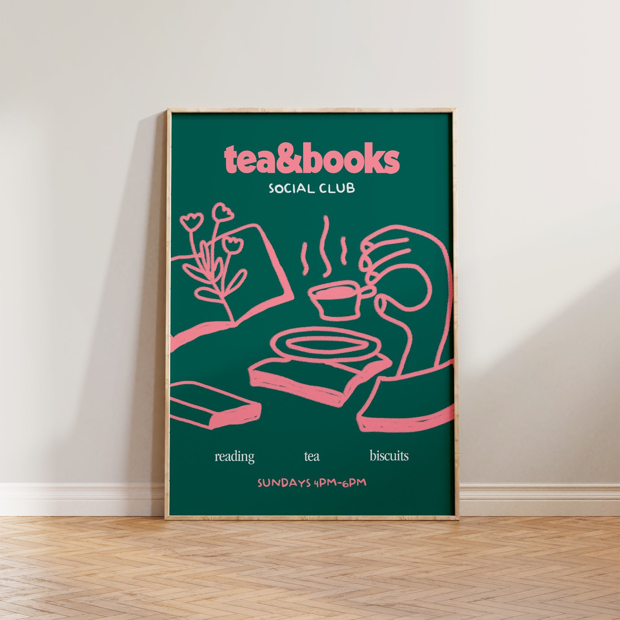 Tea & Books Social Club Print – Lune Club