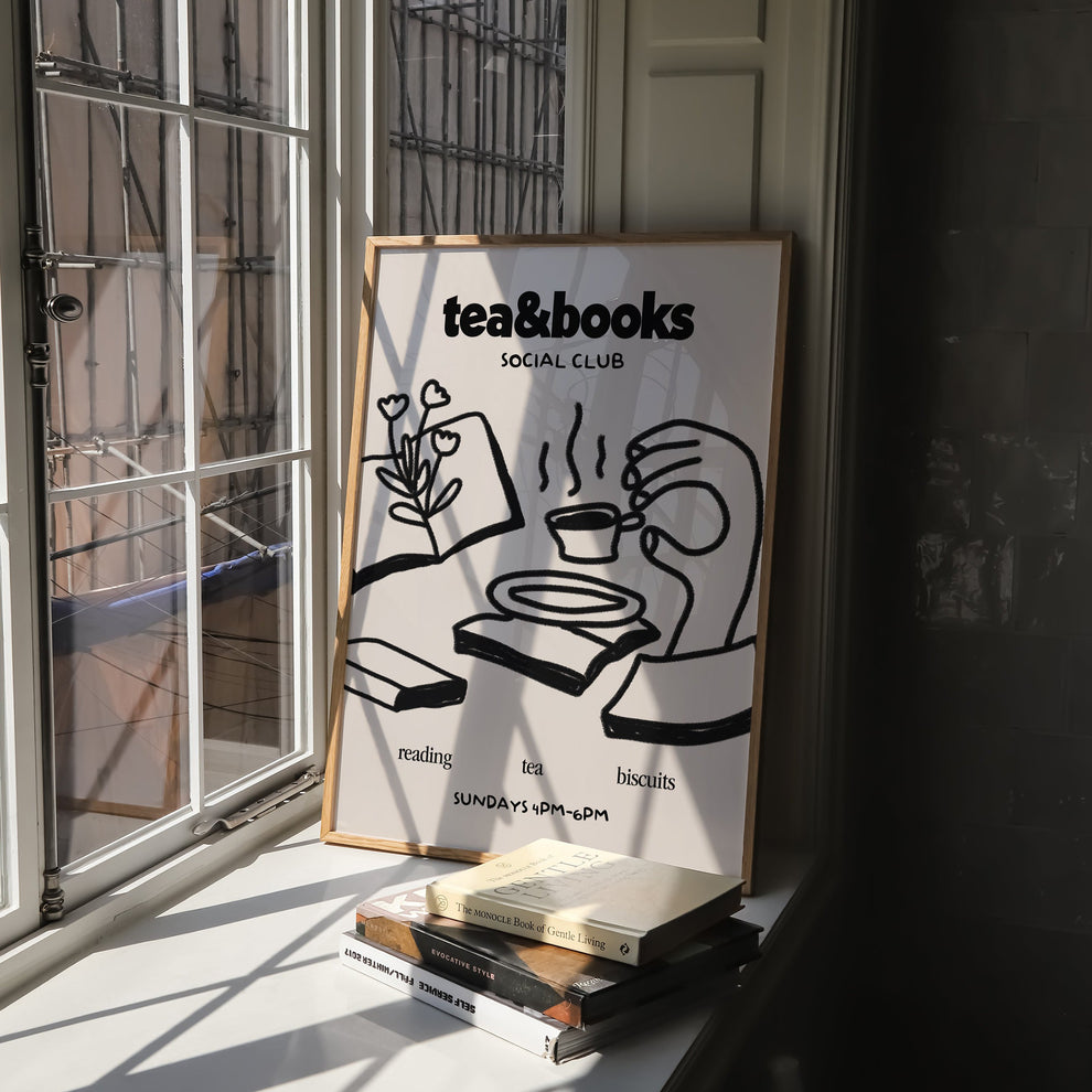 Tea & Books Social Club Print – Lune Club