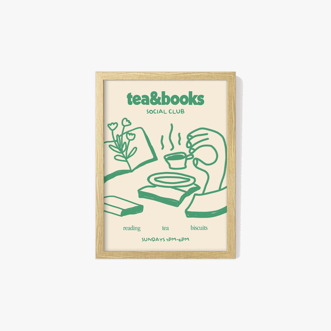 Tea & Books Social Club Print – Lune Club