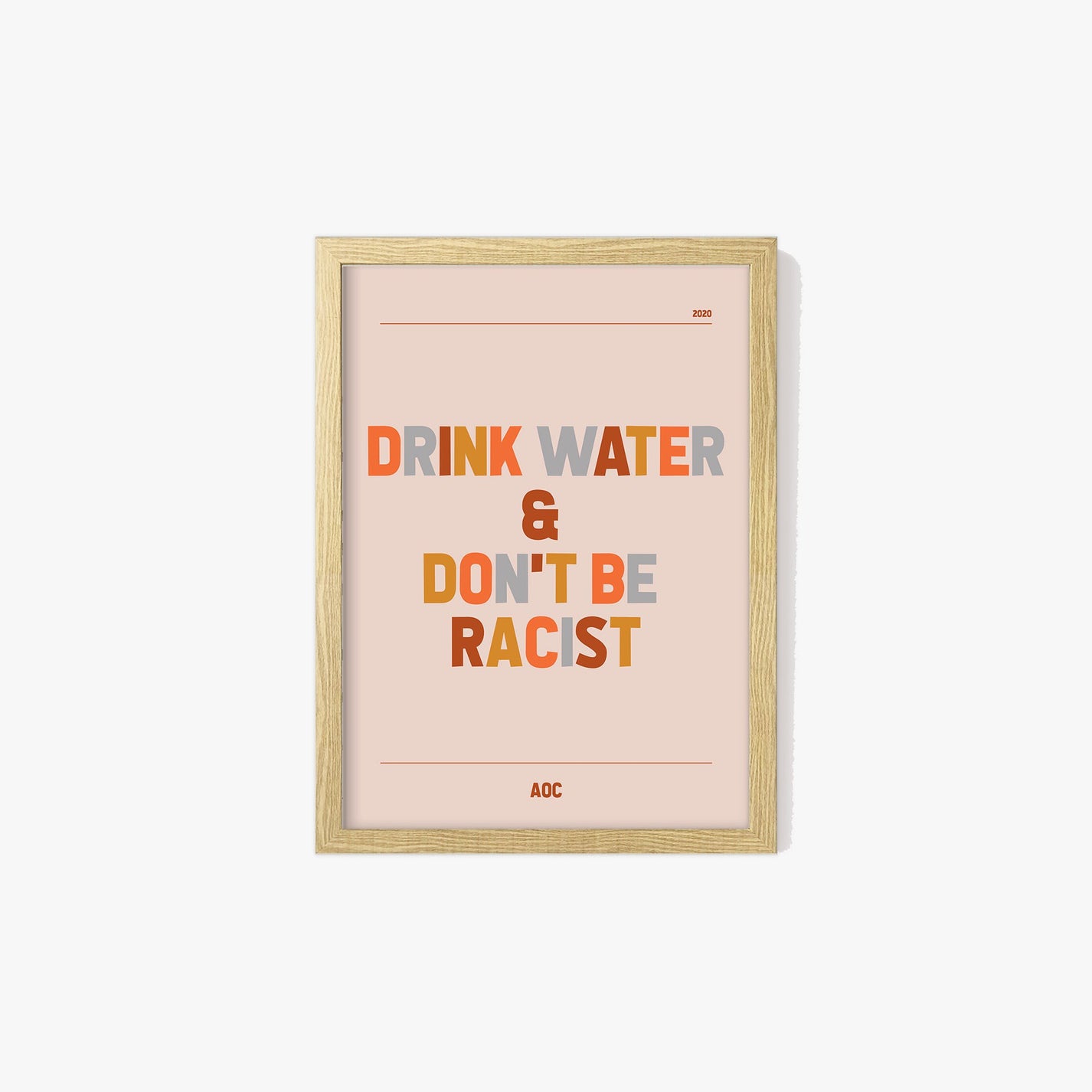 AOC Drink Water & Don't Be Racist Print – Lune Club