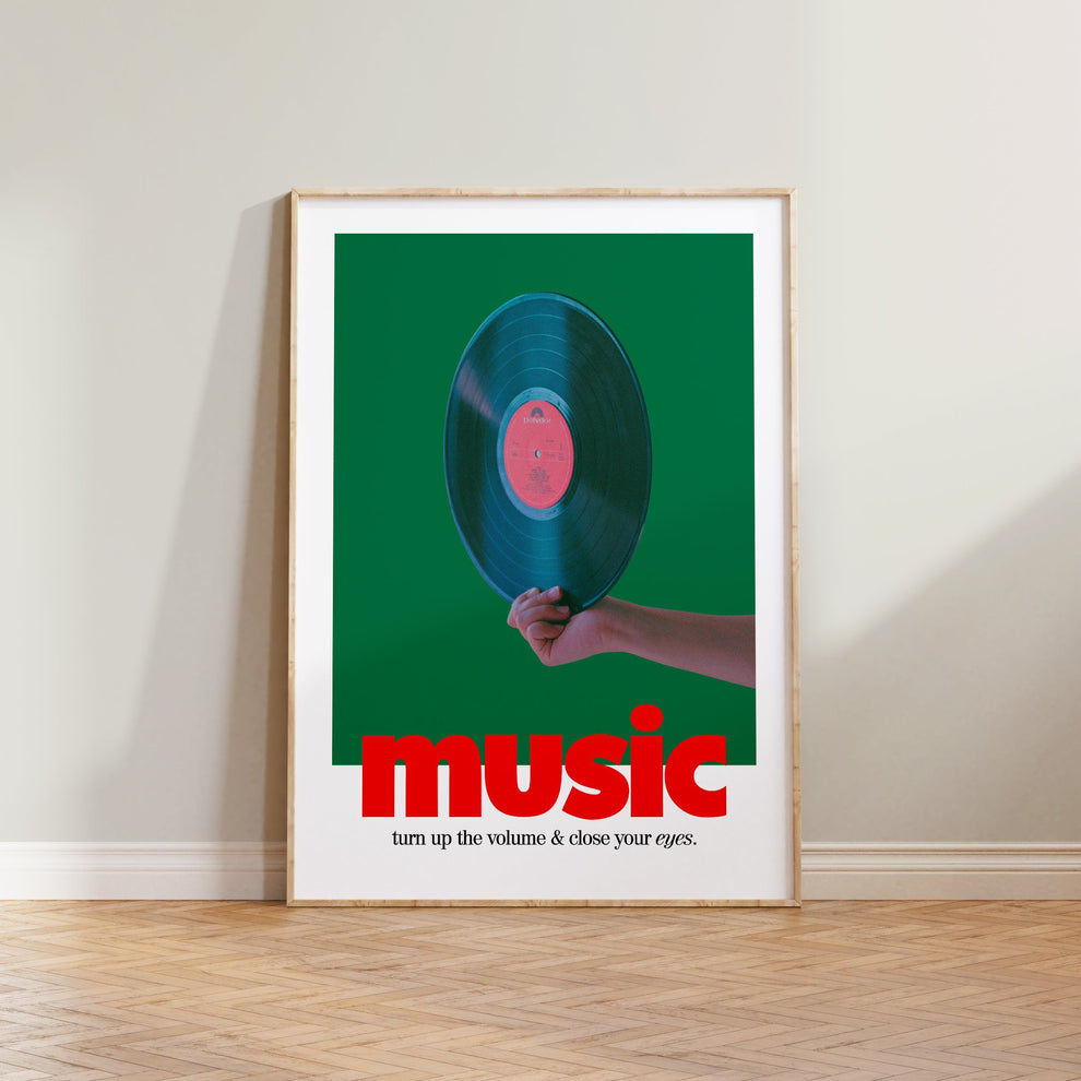 Retro Music Record Print – Lune Club